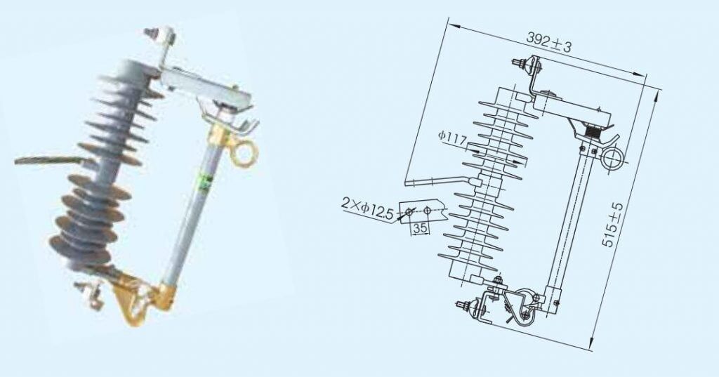 HRW12-24-13 24kV Polymer Drop-out Fuse Cutout - surge arrester ...