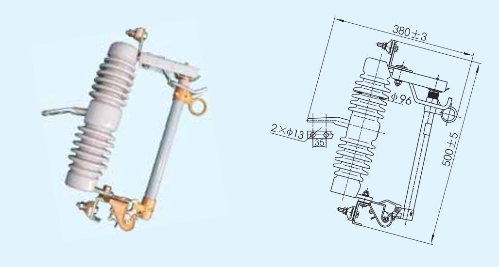 RW12-24-8 24kV Porcelain Drop-out Fuse Cutout - surge arrester, Lightning Arrester, fuse cutout ...