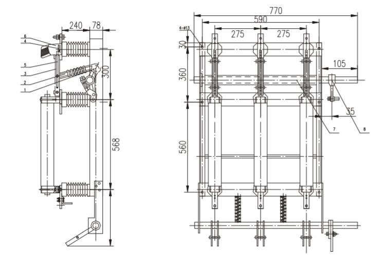 FN7-12/24 DR 12kV 24kV Indoor Load Break Switch (LBS) - surge arrester, Lightning Arrester, fuse ...